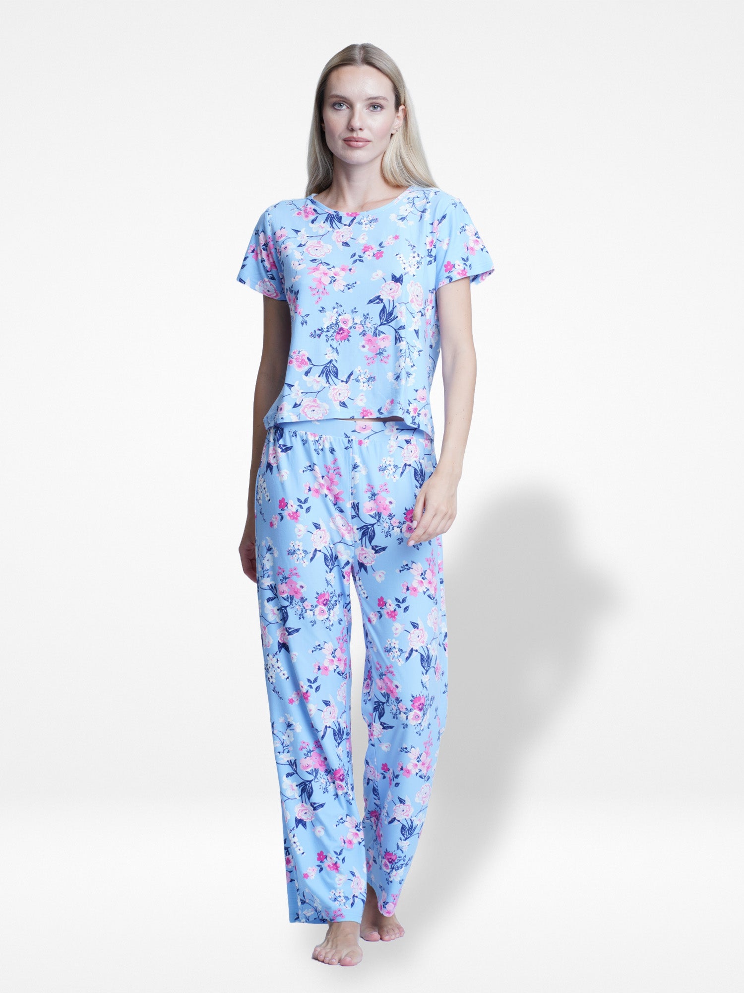 Women's Short Sleeve Floral Pyjama Set